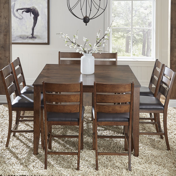 Loon Peak® Osborne 7 Piece Solid Wood Dining Set & Reviews | Wayfair