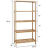 Latitude Run® 5-Tier Bamboo Free Standing Storage Rack Shelf ...