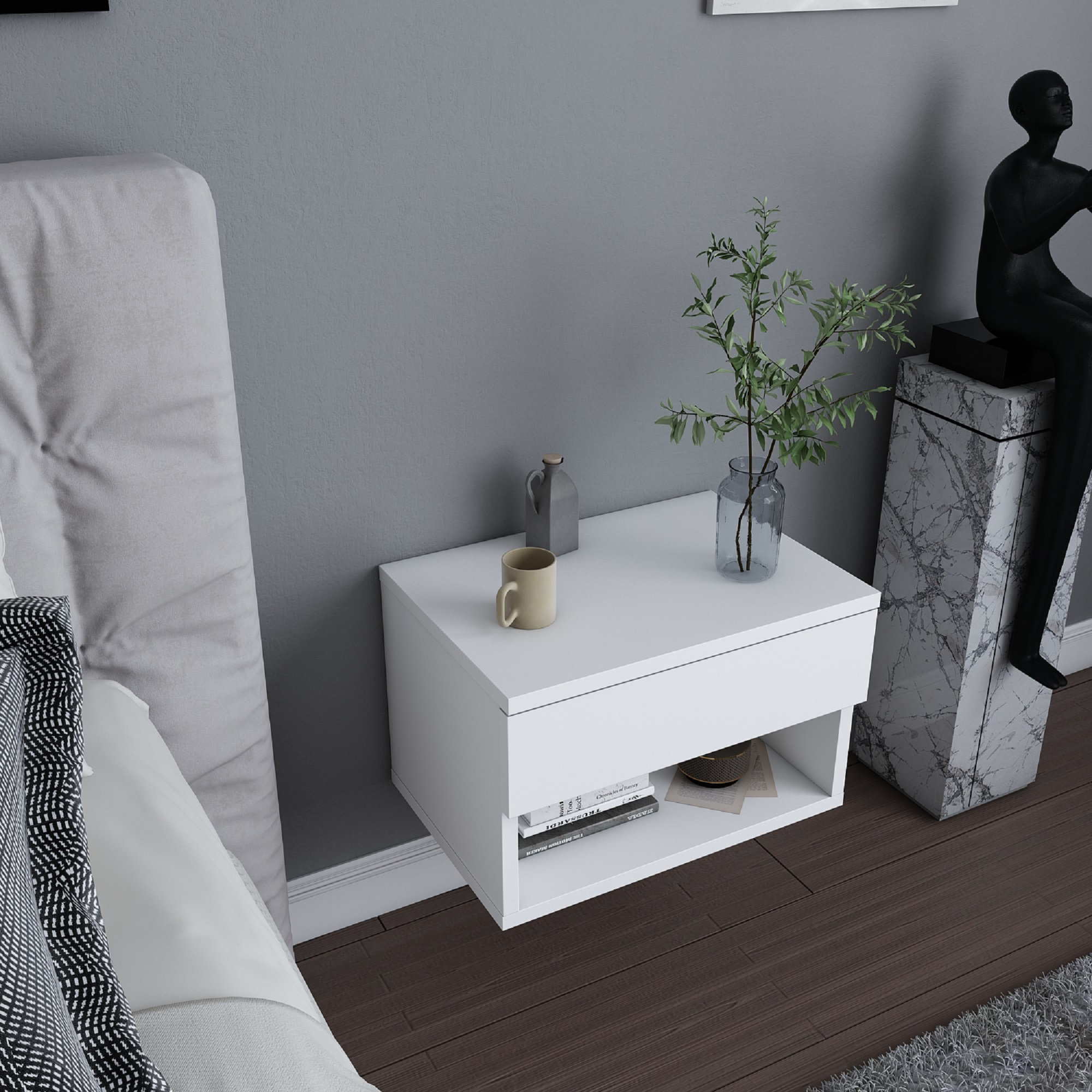 Latitude Run® Table de chevet flottante Jamot et Commentaires - Wayfair ...