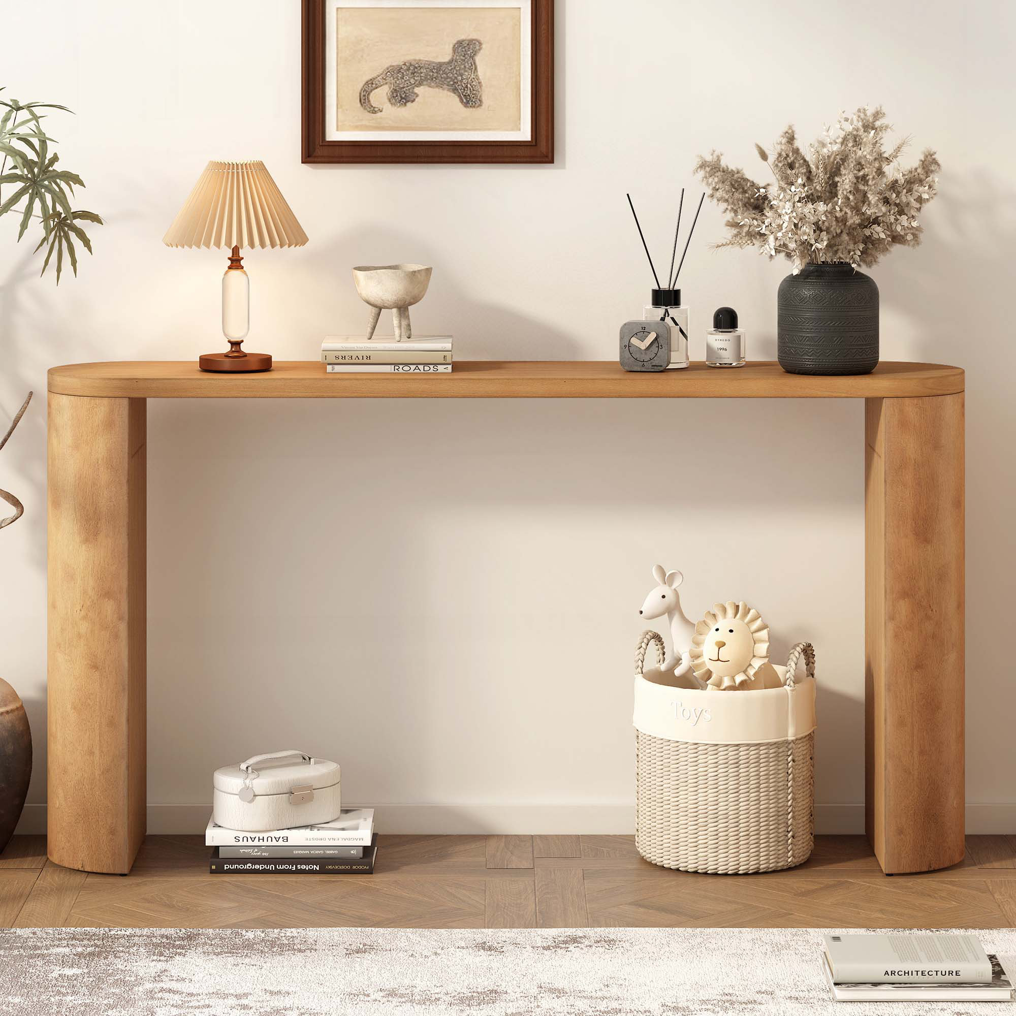 Ebern Designs 59.6"Long Oval Shaped Console Table - Wayfair Canada