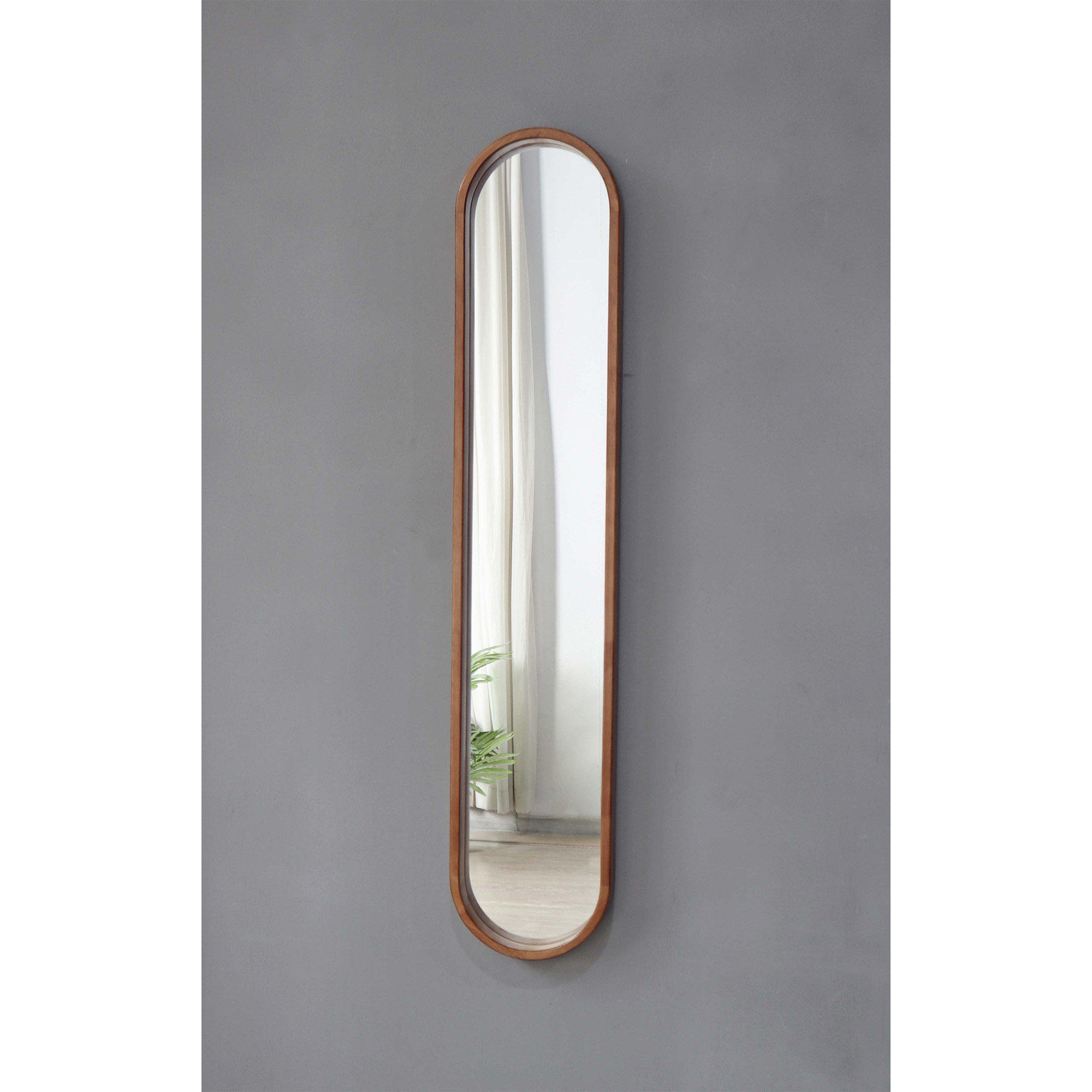 Millwood Pines Landyn Rounded Corner Slim Profile Full Length Mirror ...