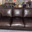 Lark Manor Ellard Genuine Leather Rolled Arm Sofa & Reviews | Wayfair