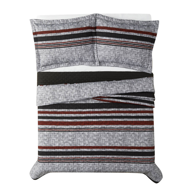 London Fog Warren Stripe Quilt Set & Reviews | Wayfair
