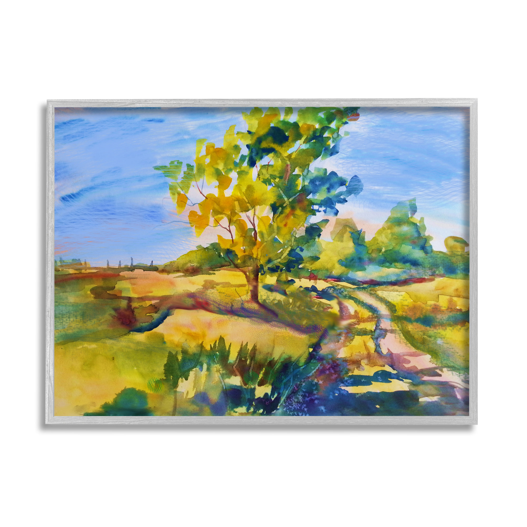 Stupell Industries Tree And Path Landscape On Wood by MB Cunningham ...