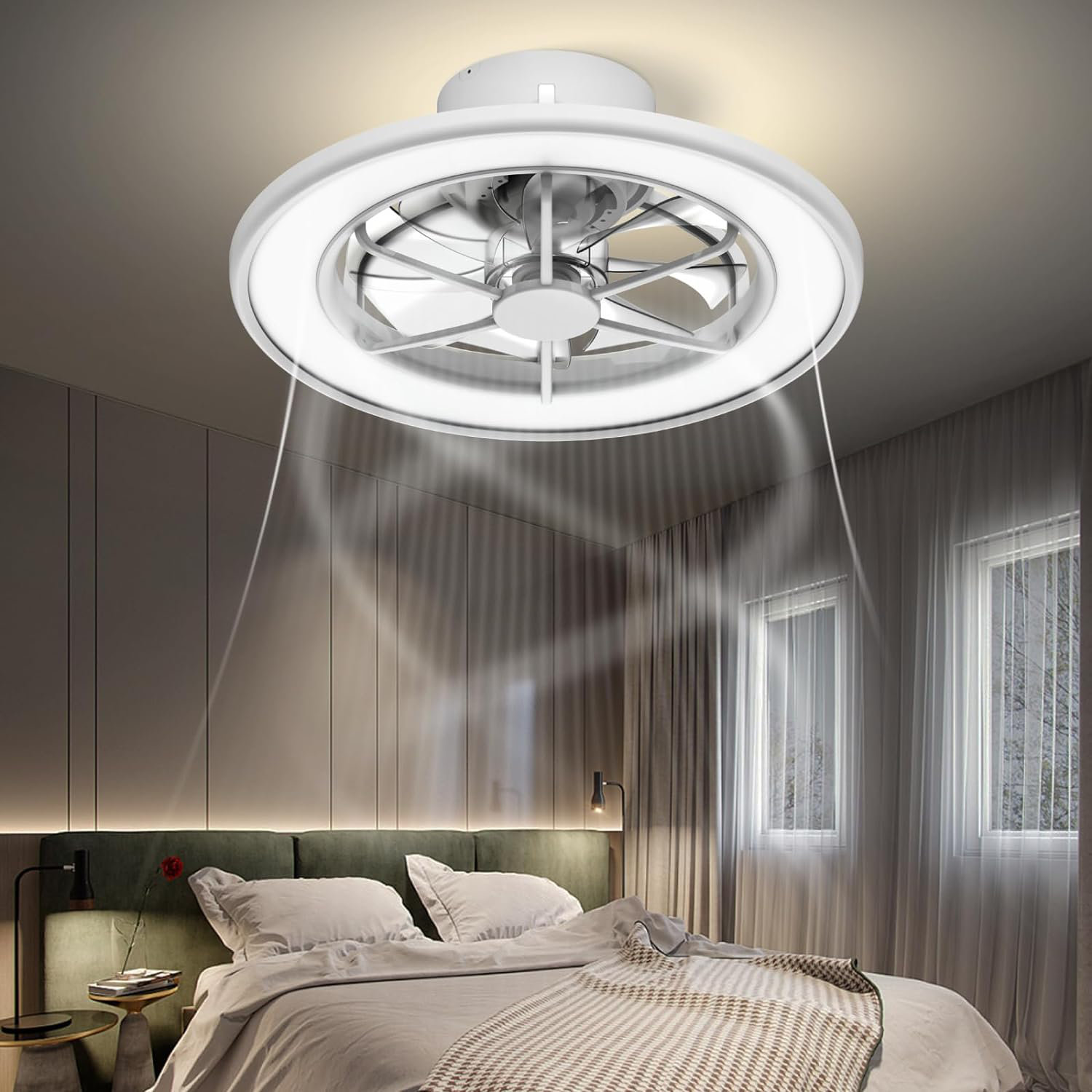 Wrought Studio™ Kath 18'' Bedroom Ceiling Fan with LED Lights & Reviews ...