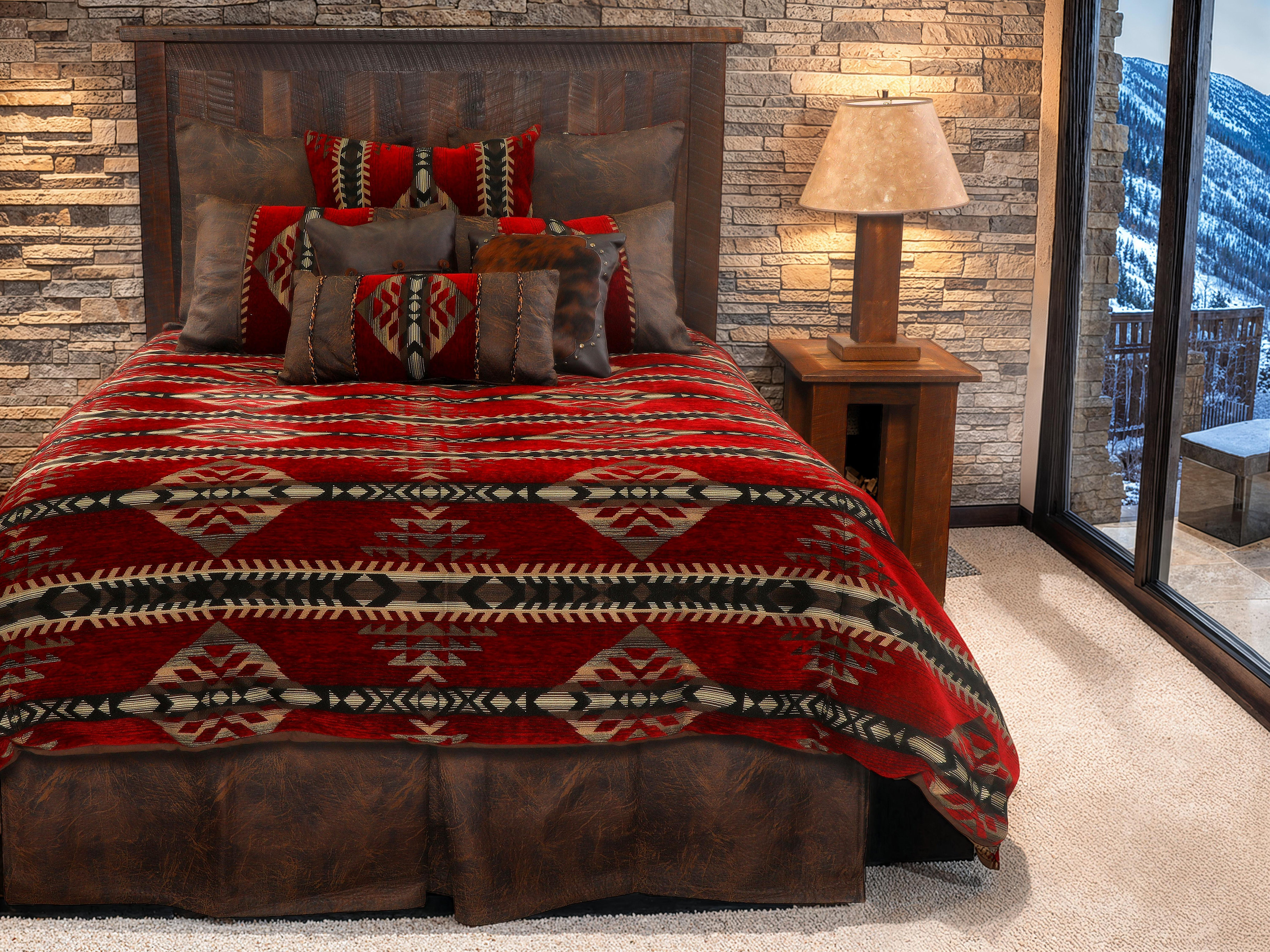 Wooded River Gallop Claret Duvet Cover | Wayfair