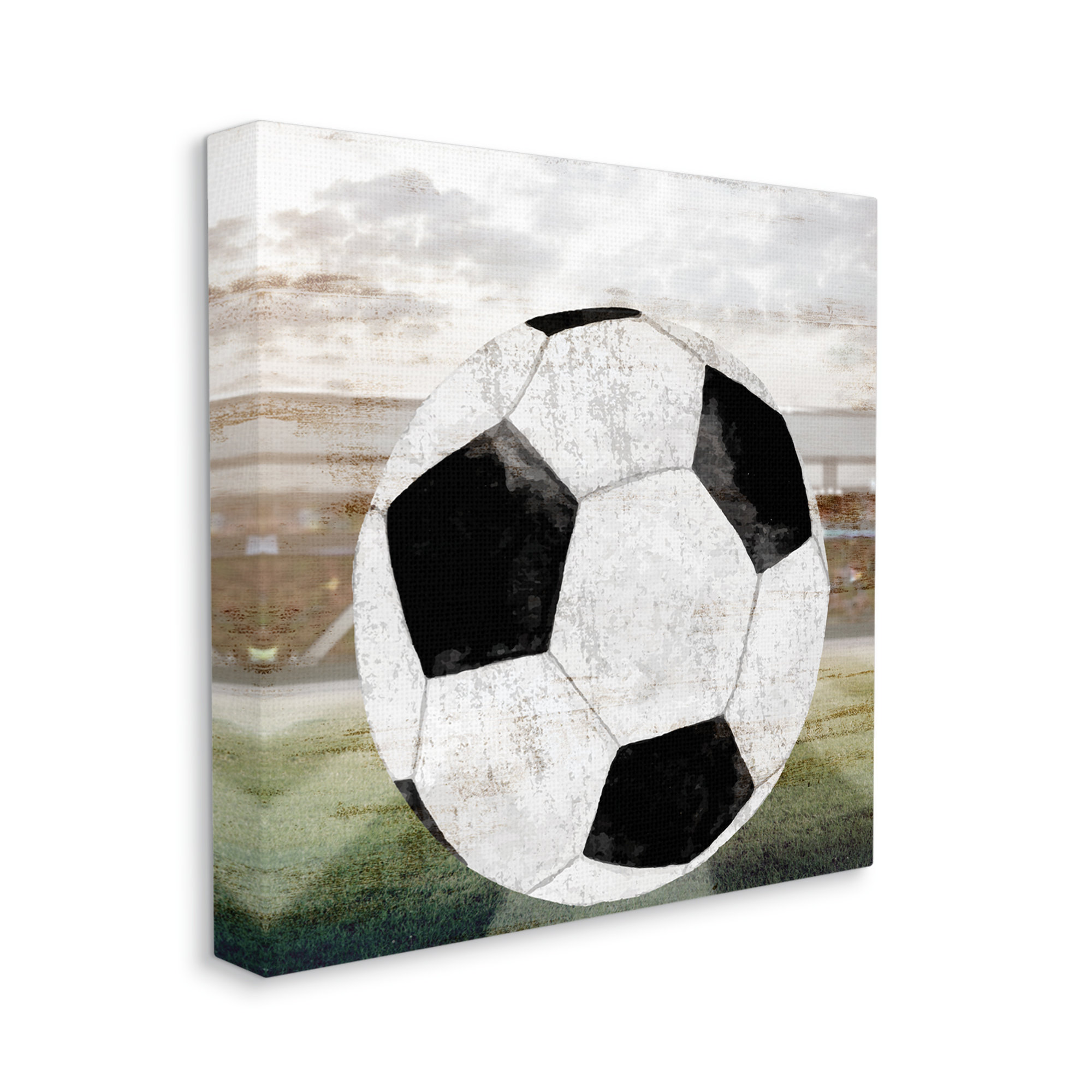 Winston Porter Rustic Soccer Ball Field Canvas Wall Art by Kim Allen ...
