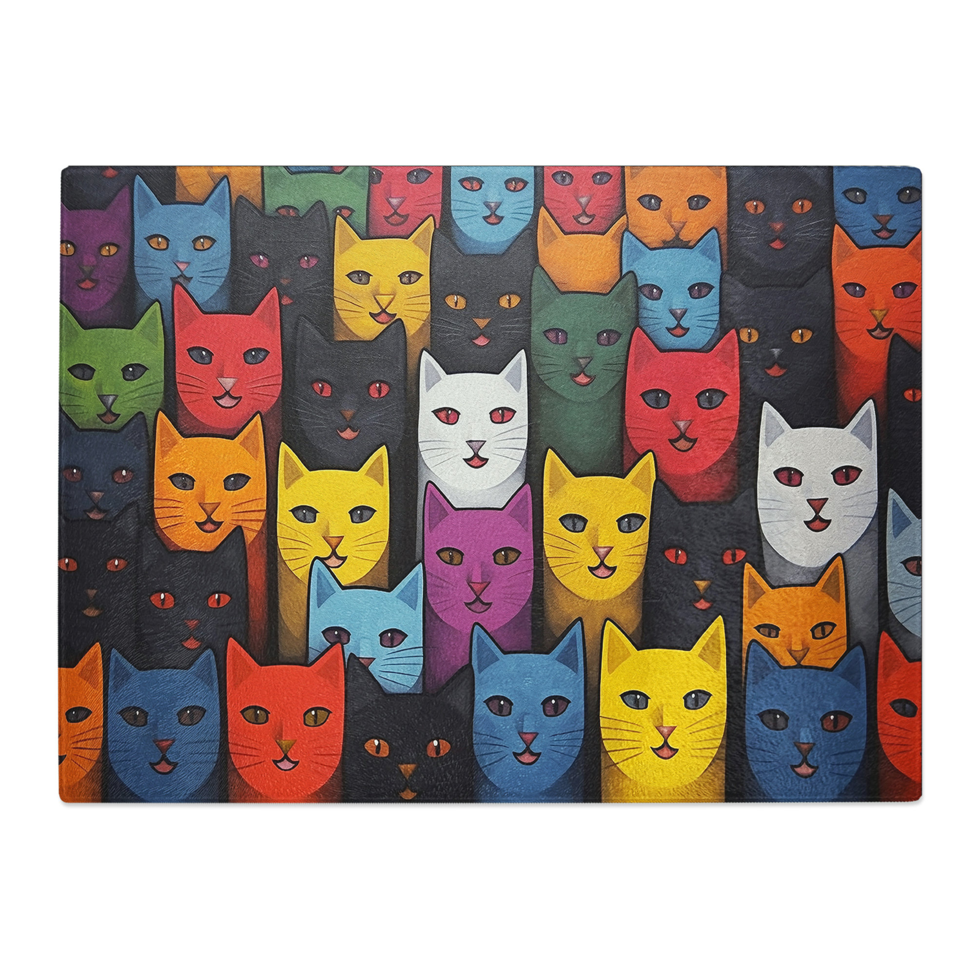 17 Stories Dadaism Cat No.2 Glass Chopping Board | Wayfair.co.uk