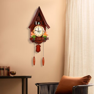 Winston Porter Modern Creative Wall Clock Cuckoo Chime Time Adjustable ...
