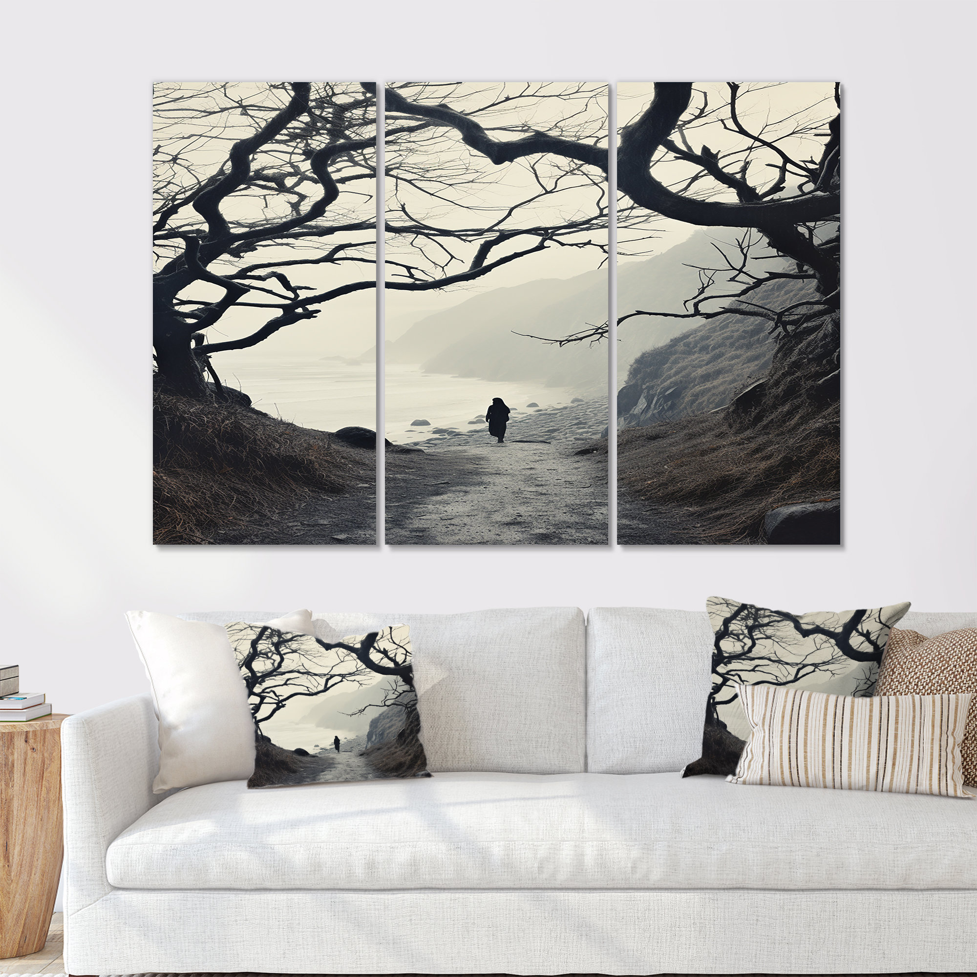 Lark Manor™ Country Road Desolate Winter Landscape - Countryside Wall ...