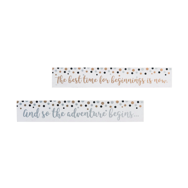 Trinx MDF Beginnings Block Set of 2 Hanukkah Home Decorations | Wayfair