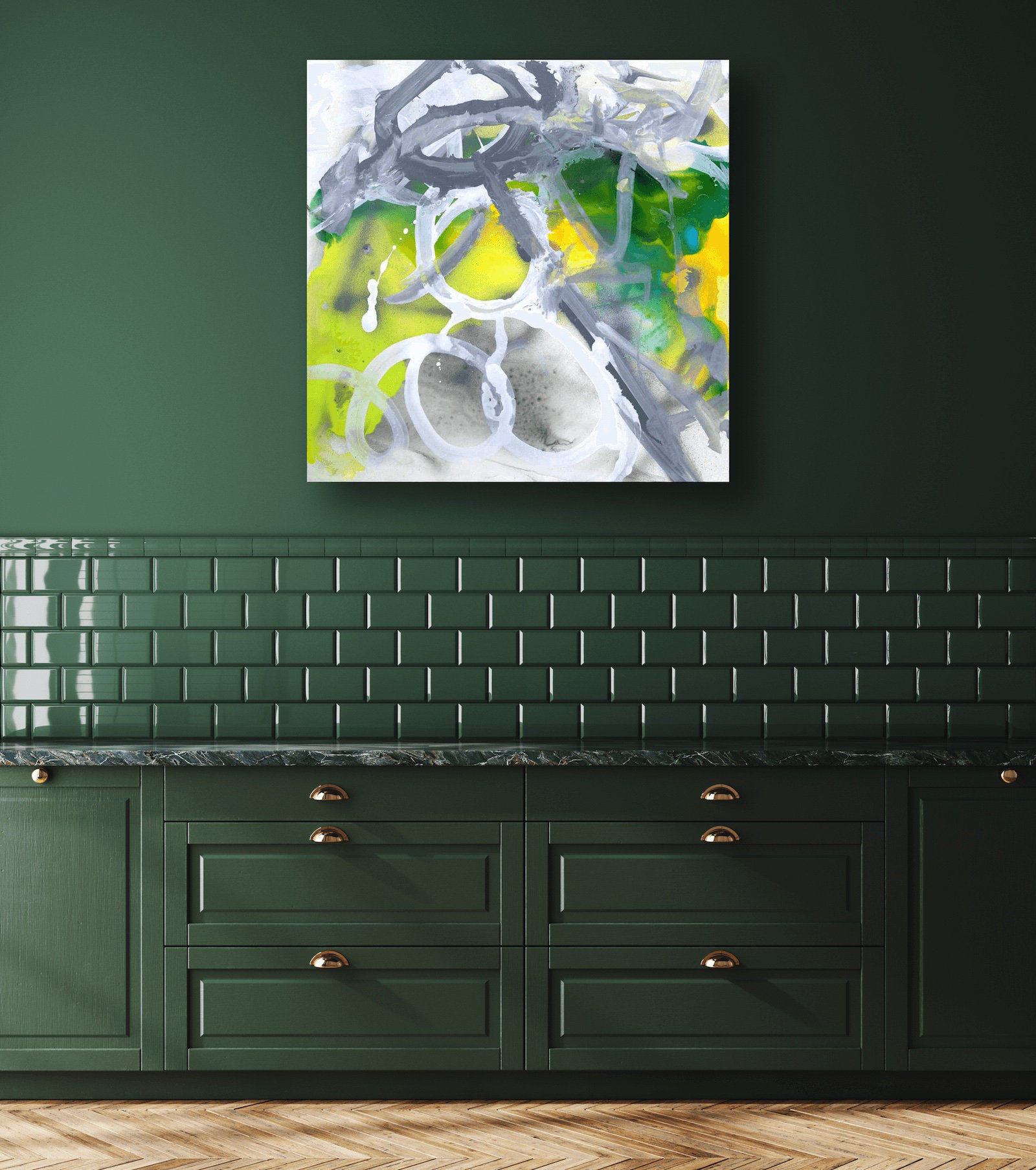 John Beard Collection Emerald by John Beard - Artist Enhanced Canvas ...