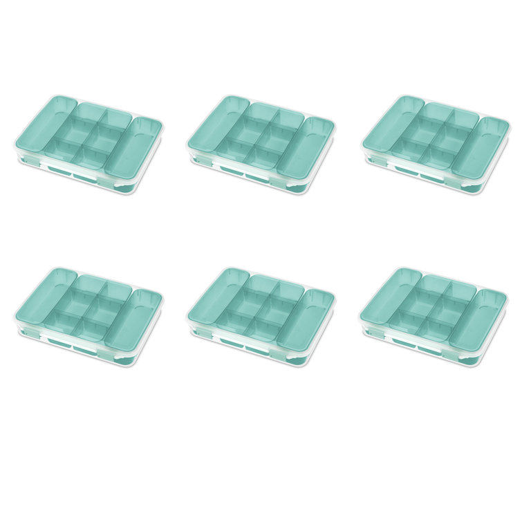 Sterilite Divided Case, Stackable Small Storage Latch Lid Container ...