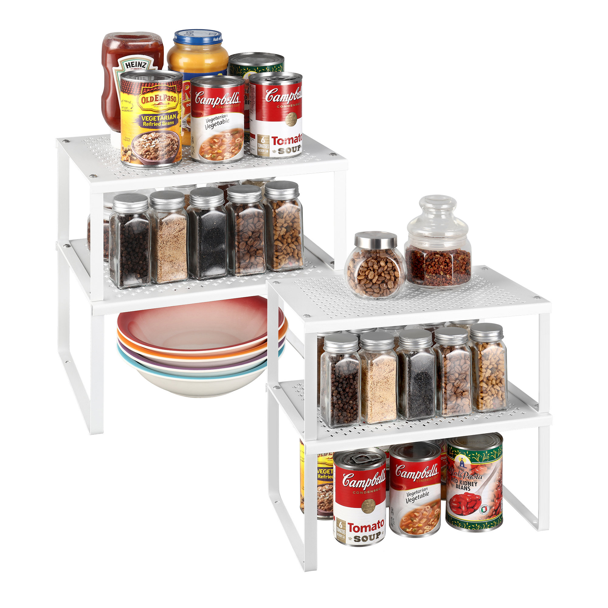 Rebrilliant Cabinet Shelf Organizer Spice Rack Kitchen Counter Shelf ...