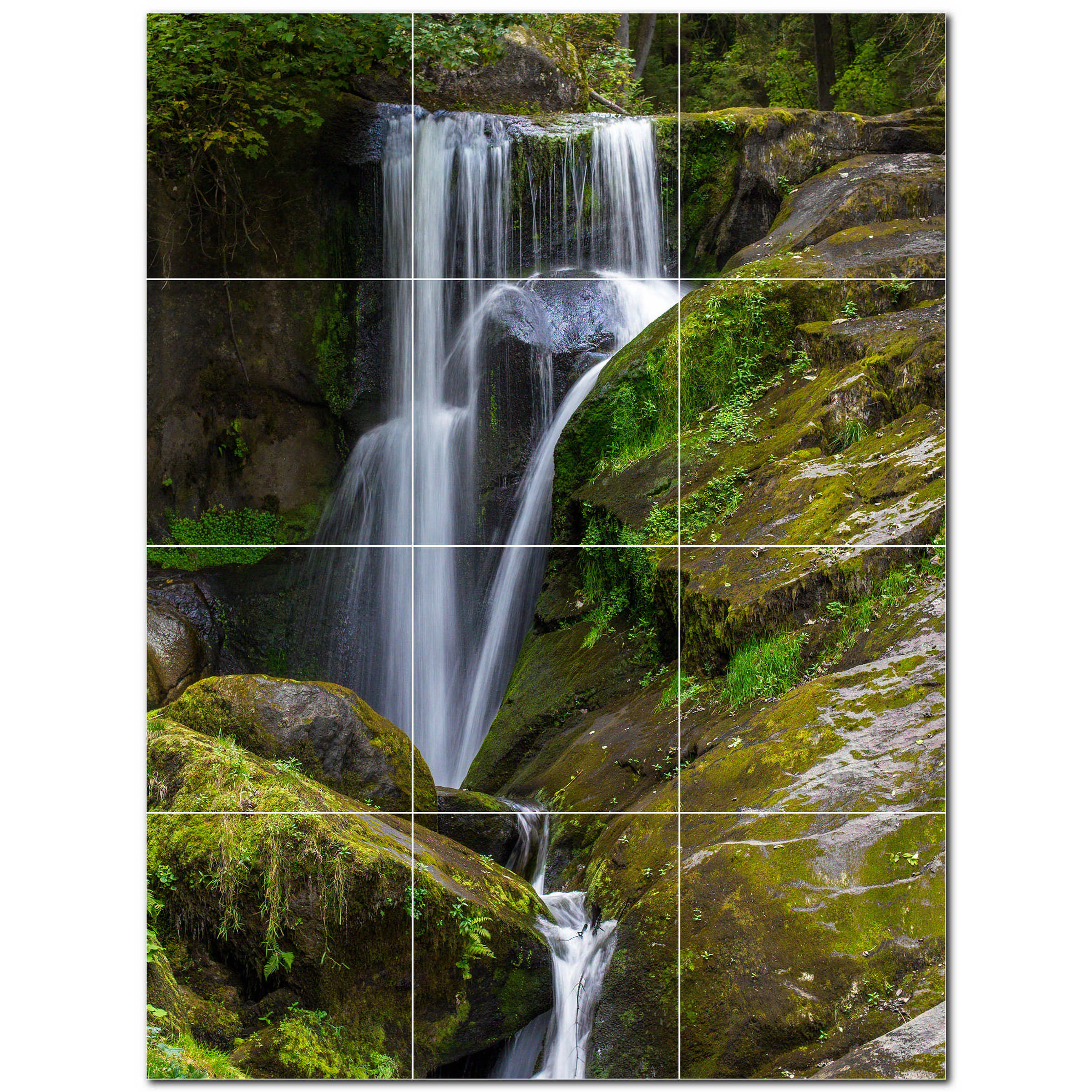 Picture-Tiles.com 24" x 32" Ceramic Waterfalls Photo Decorative Mural ...