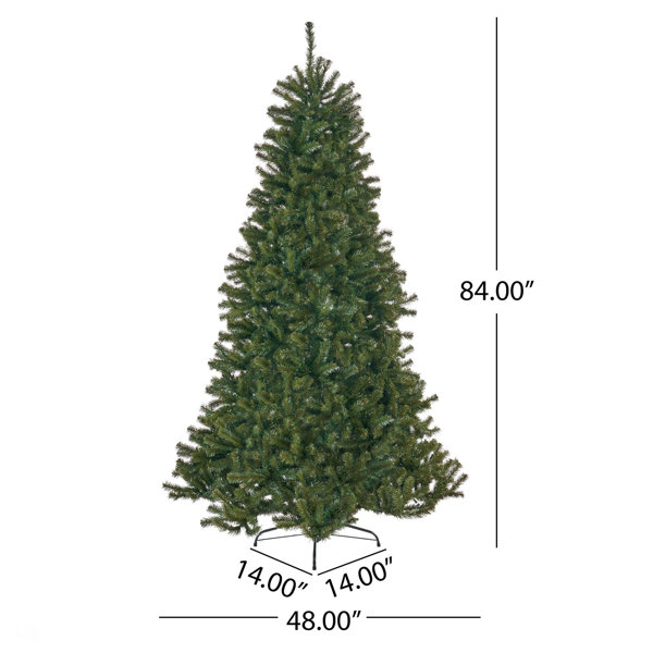 Alcott Hill® 7' Noble Hinged Christmas Tree With 500 Lights, Easy ...