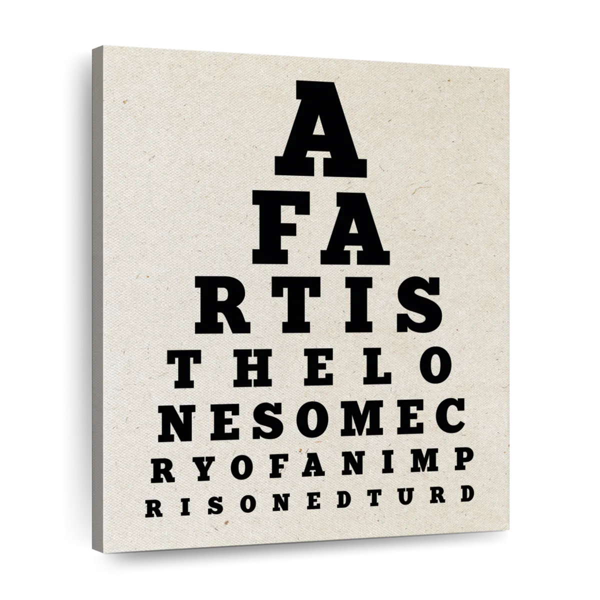Ebern Designs Eye Chart Bathroom Humor Quotes On Canvas Print | Wayfair