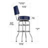 17 Stories NFL Denver Broncos Swivel Chrome Bar Stool With Back | Wayfair