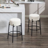 Latitude Run® Upholstered Counter Stool with Metal Frame & Reviews ...