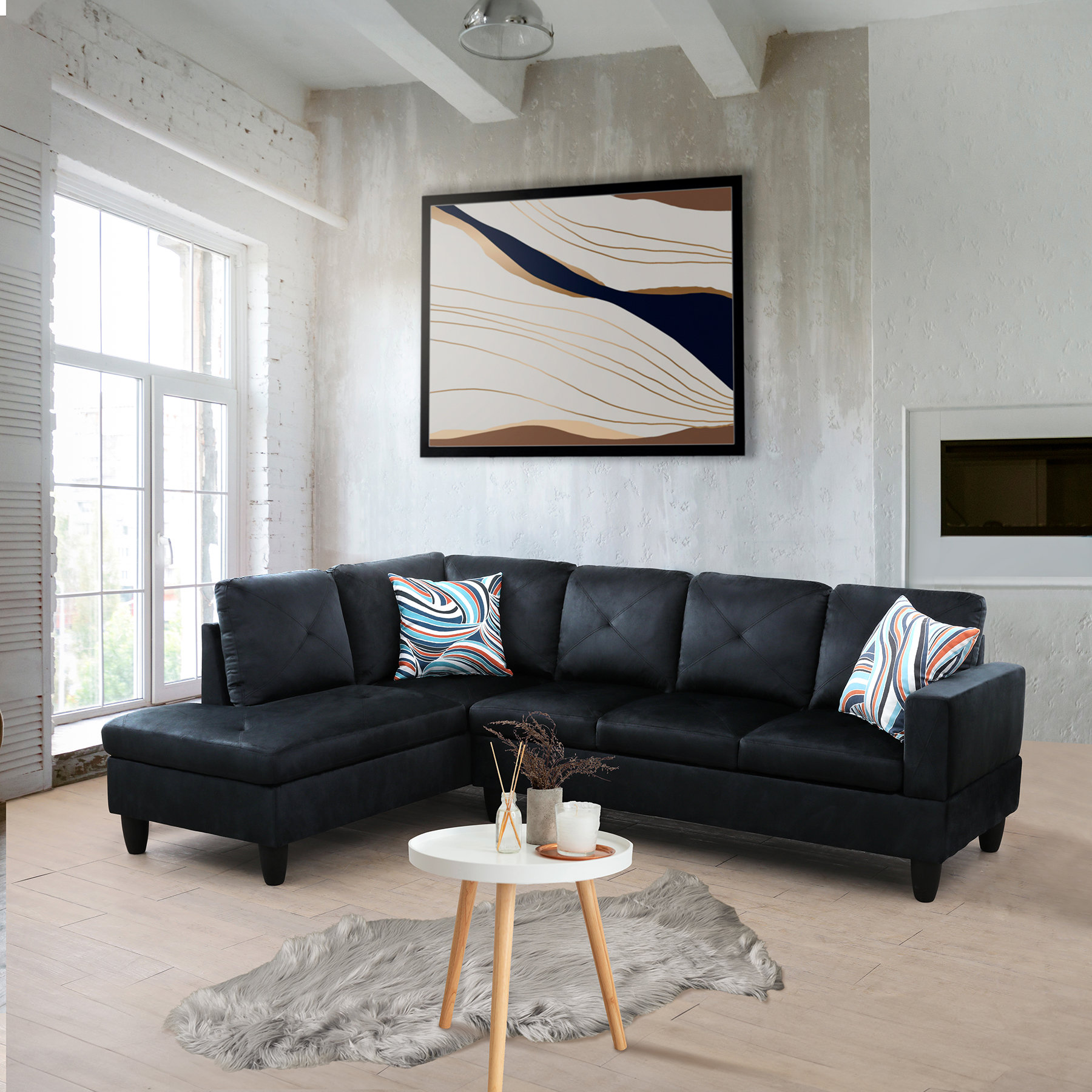 Ebern Designs Alsa 2 - Piece Upholstered Sectional | Wayfair