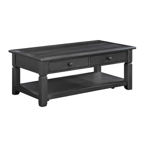 Charlton Home® 2-Drawer Solid Wood Coffee Table | Wayfair