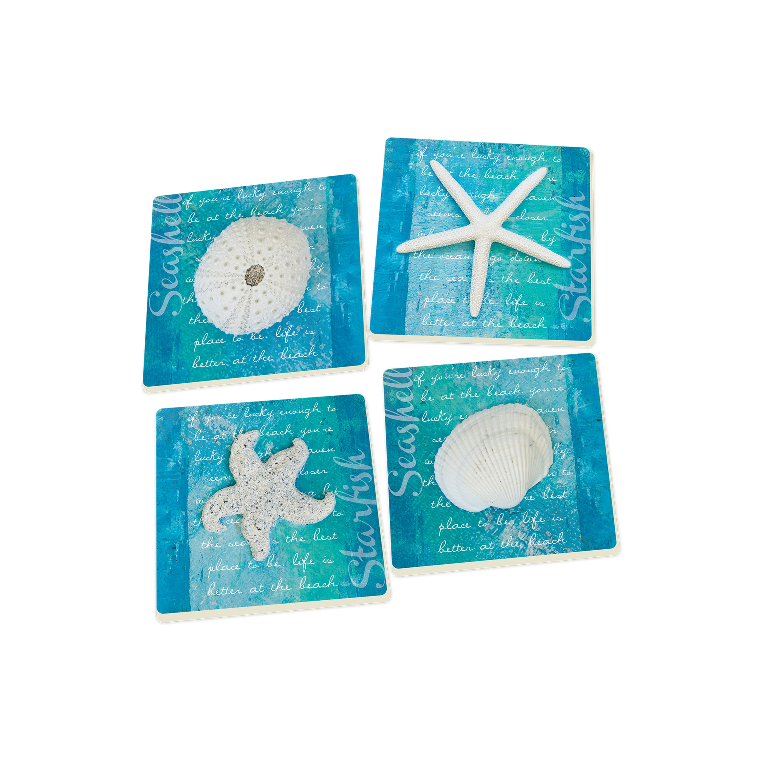 Dovecove Star Fish 4 Piece Coaster Set | Wayfair