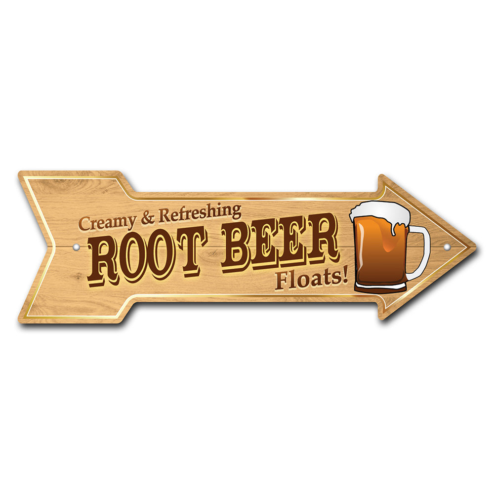 SignMission Root Beer Arrow Removable Decal Funny Home Décor 18" Wide ...