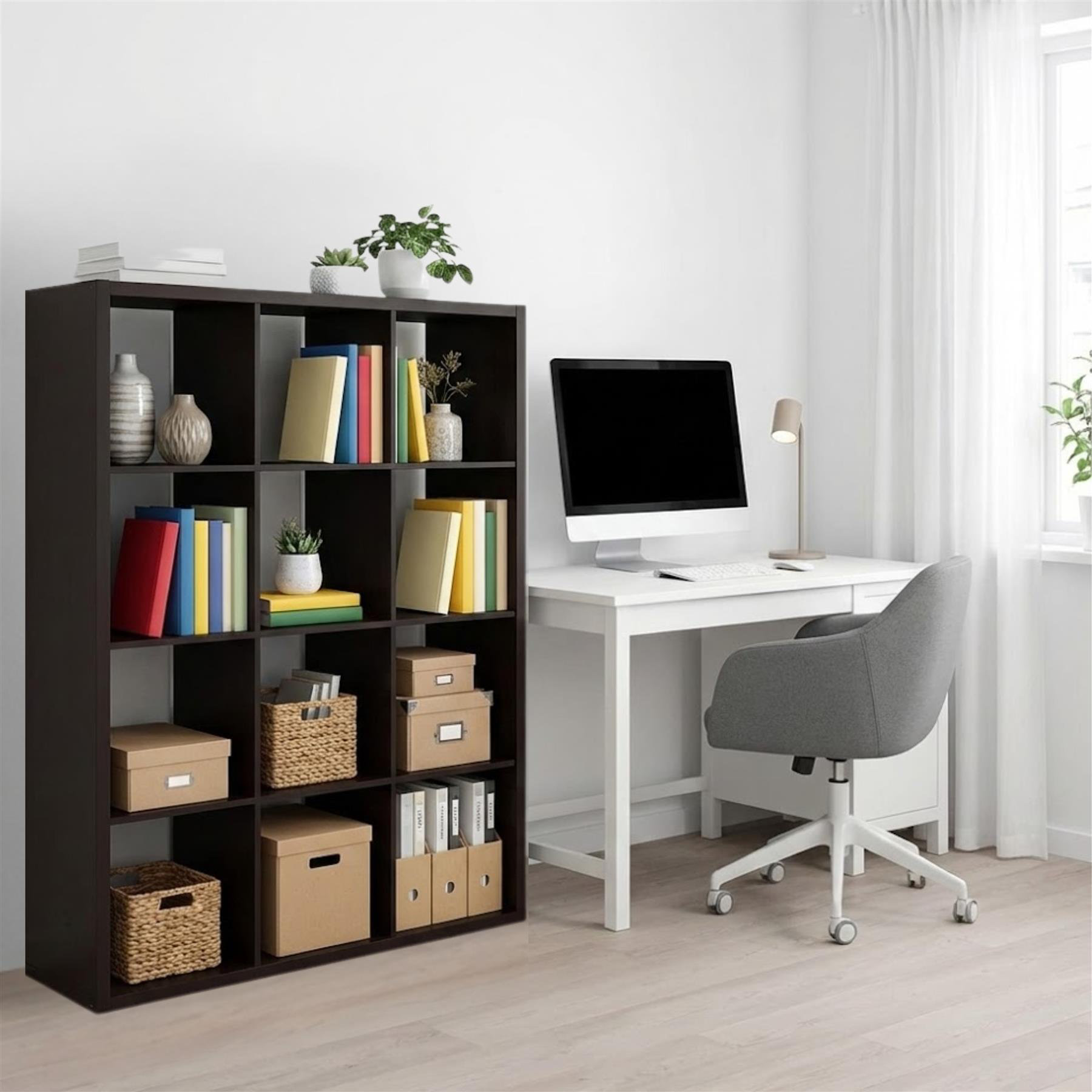 Ebern Designs Cubicle Open Back Decorative 12 Cube Storage Organizer ...