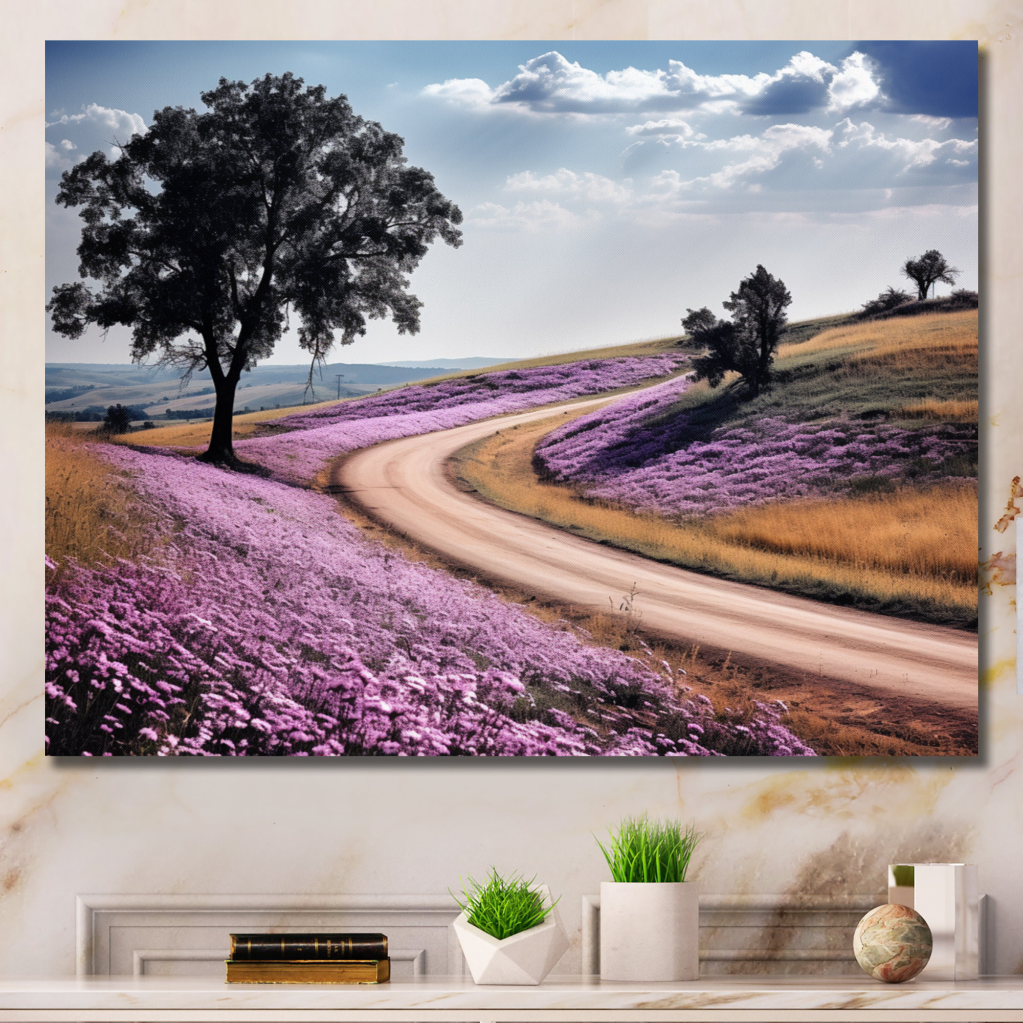 Latitude Run® Road Curves Of Purple Serenity II On Canvas Print | Wayfair