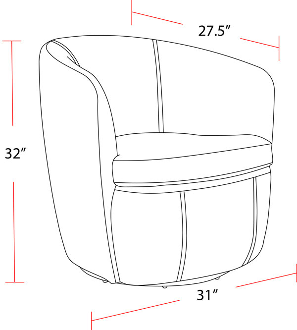 Wade Logan® Azurdee Top Grain 100% Genuine Italian Leather Swivel ...