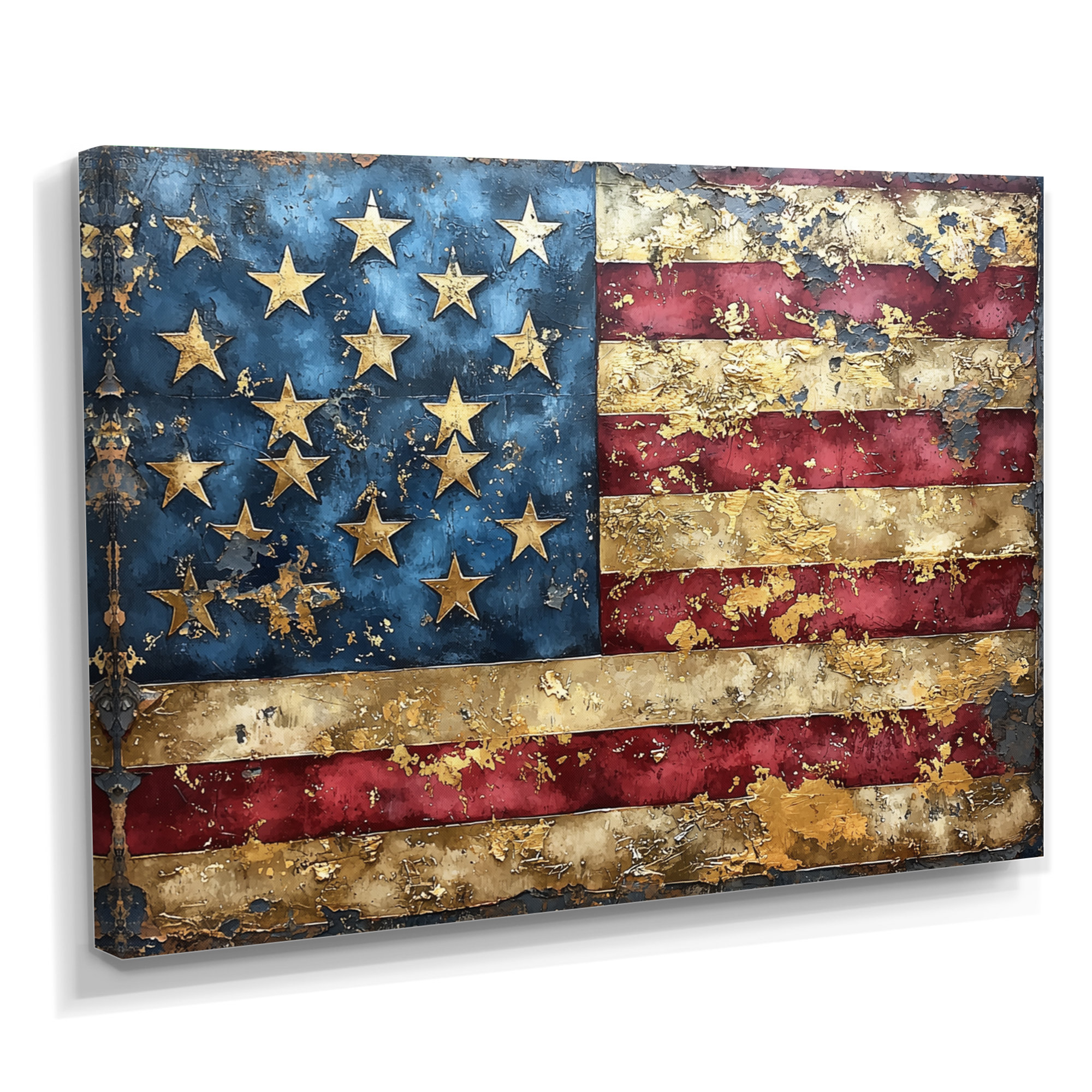 Design Art The Gilded Age Of Usa Flag I - Usa Wall Art | Wayfair