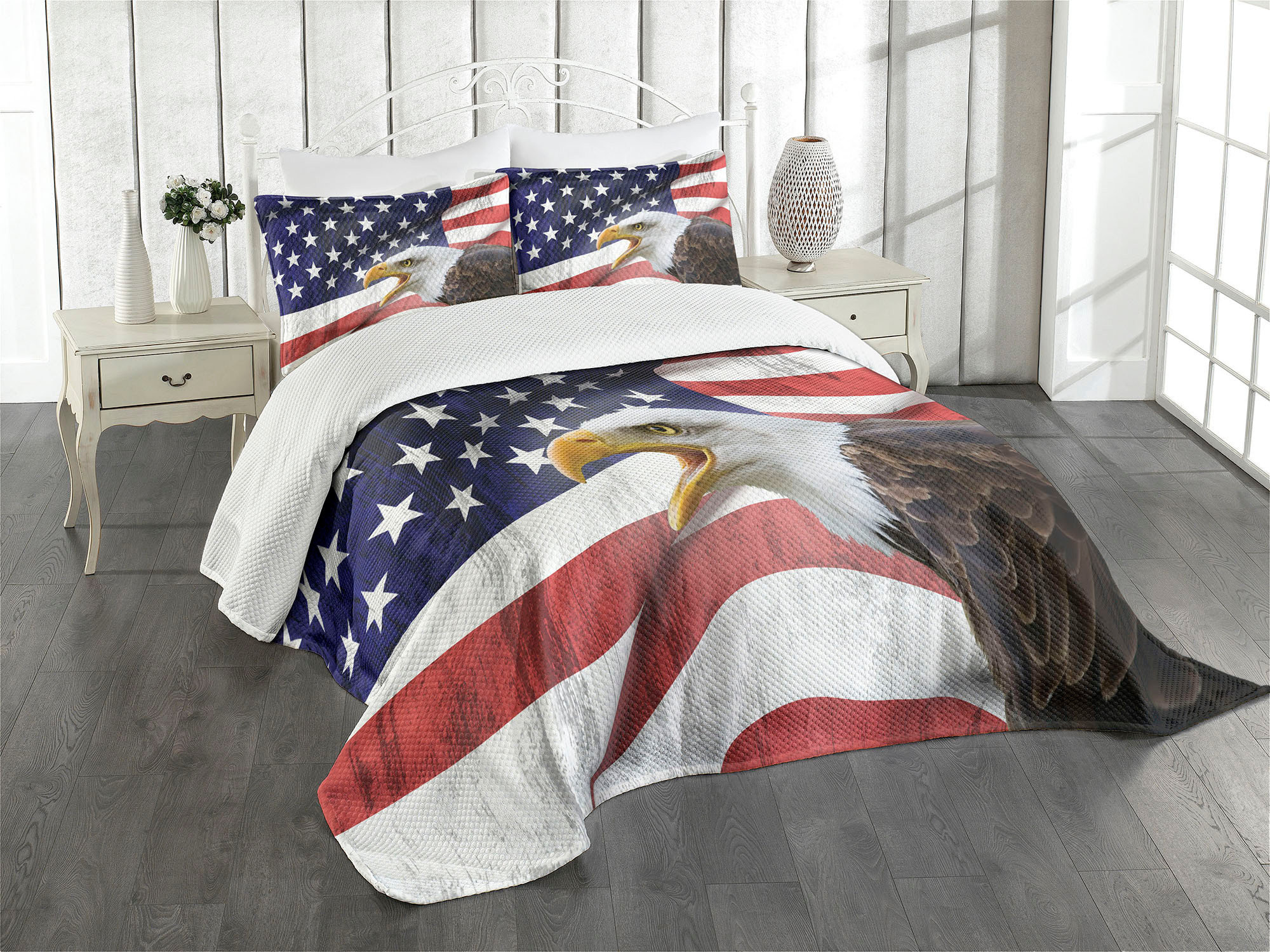 Ambesonne American Flag Bedspread | Wayfair