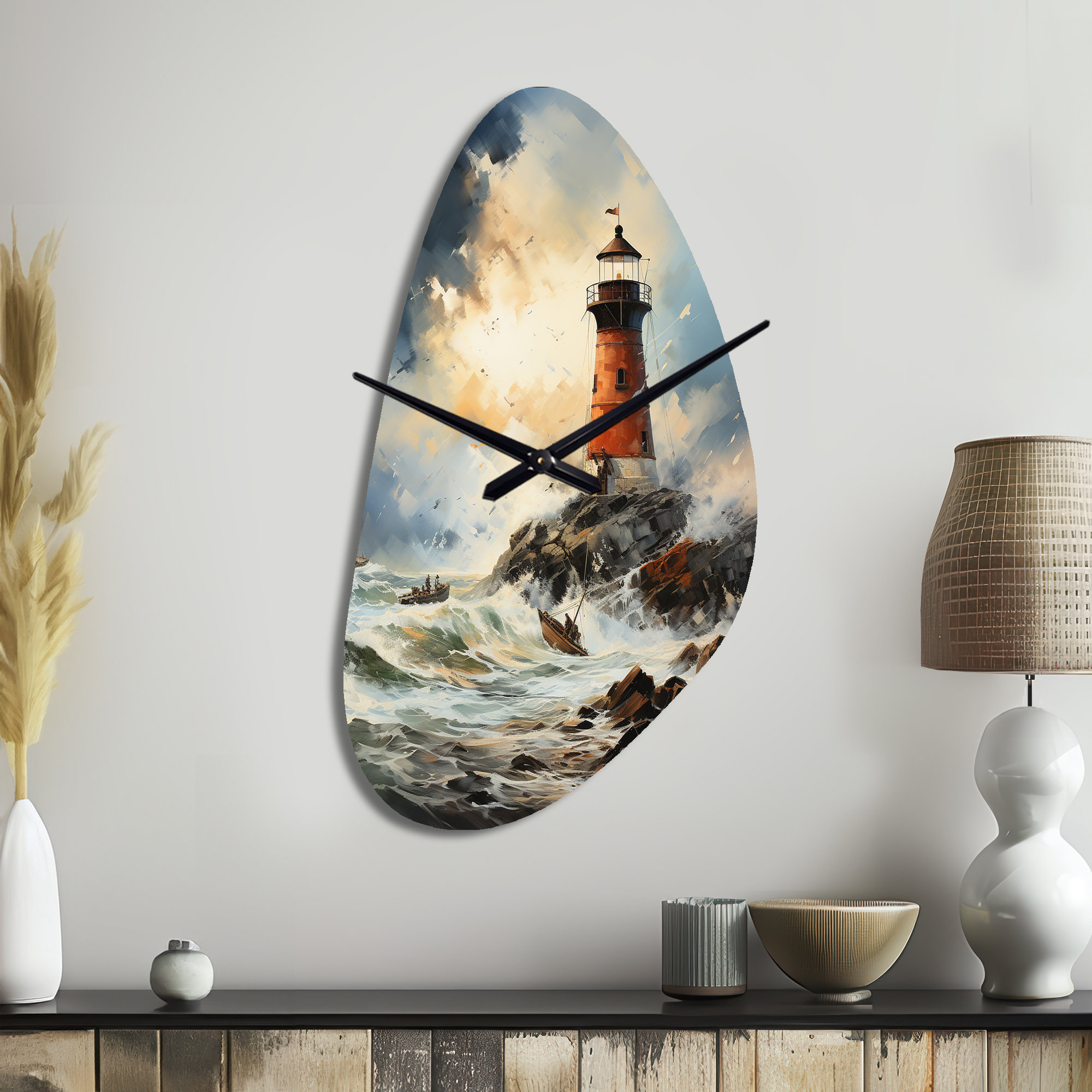 Design Art Vintage Lighthouses Guiding Light I - Fall Shape Unique ...