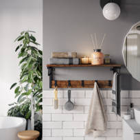 LaLe Living Sami 6 - Hook Wall Mounted Coat Rack in Copper | Wayfair.co.uk