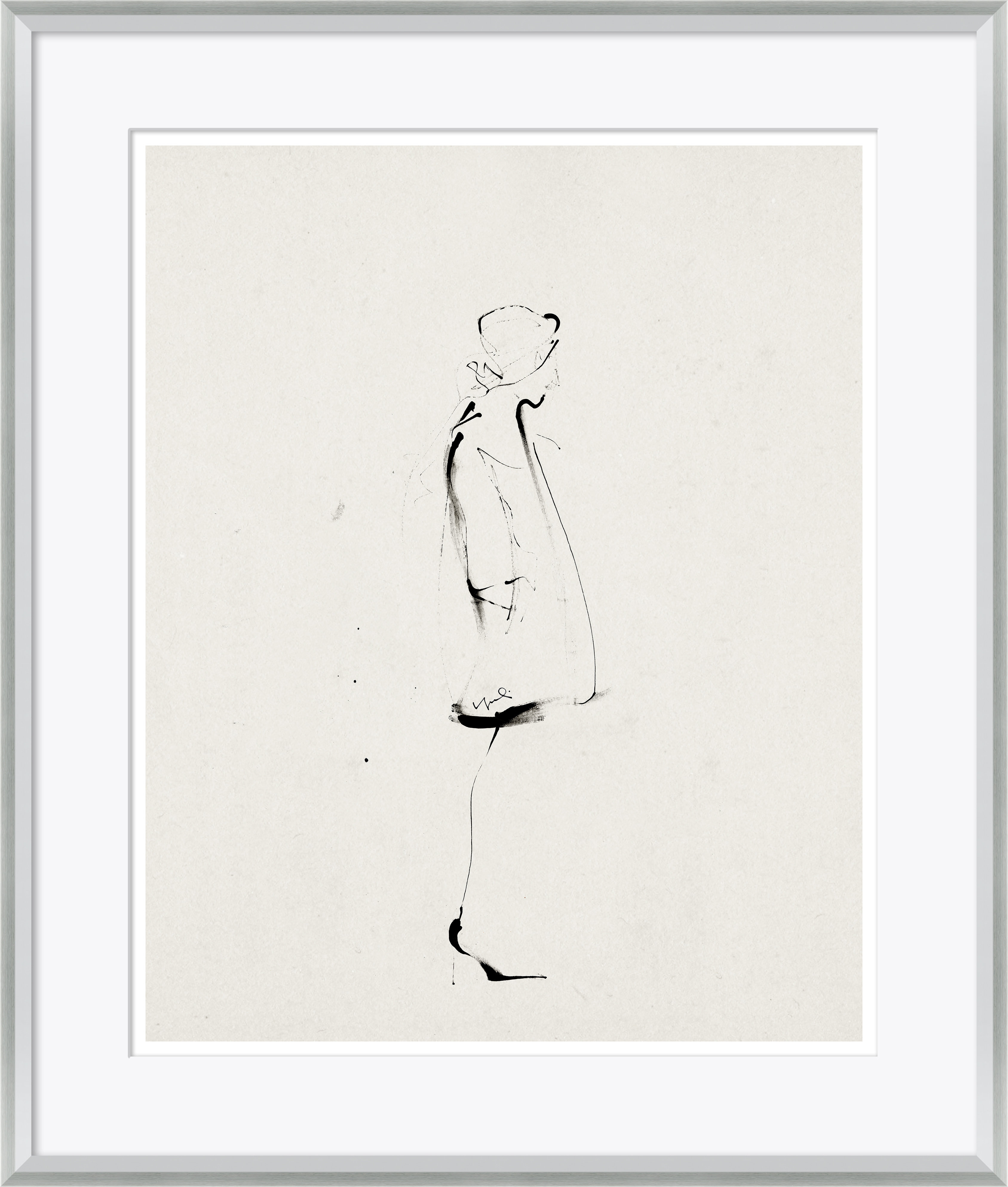 Soicher Marin Woman in a Raincoat - Picture Frame Painting Print on ...