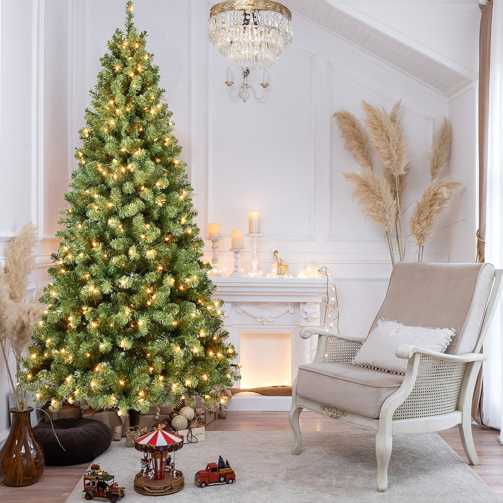 Red Barrel Studio Pre-Lit PVC Christmas Tree With 650 UL Lights, 1930 ...