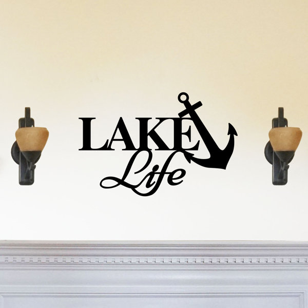 Breakwater Bay Merrydale Lake Life with Anchor Beautiful Solid Steel ...