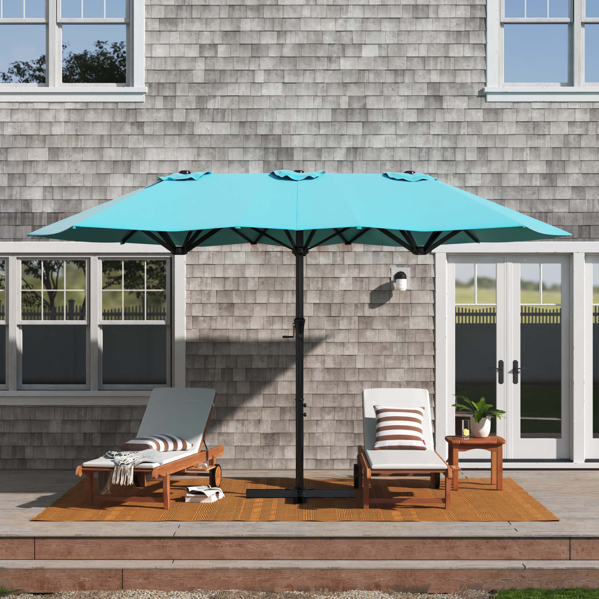 Sol 72 Outdoor™ Hopkinton 13FT Rectangular Market Umbrella & Reviews ...