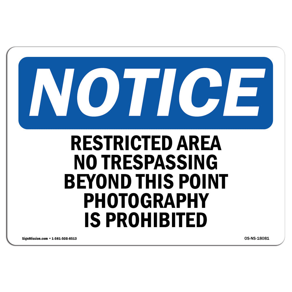 SignMission Restricted Area No Trespassing Beyond This Sign | Wayfair