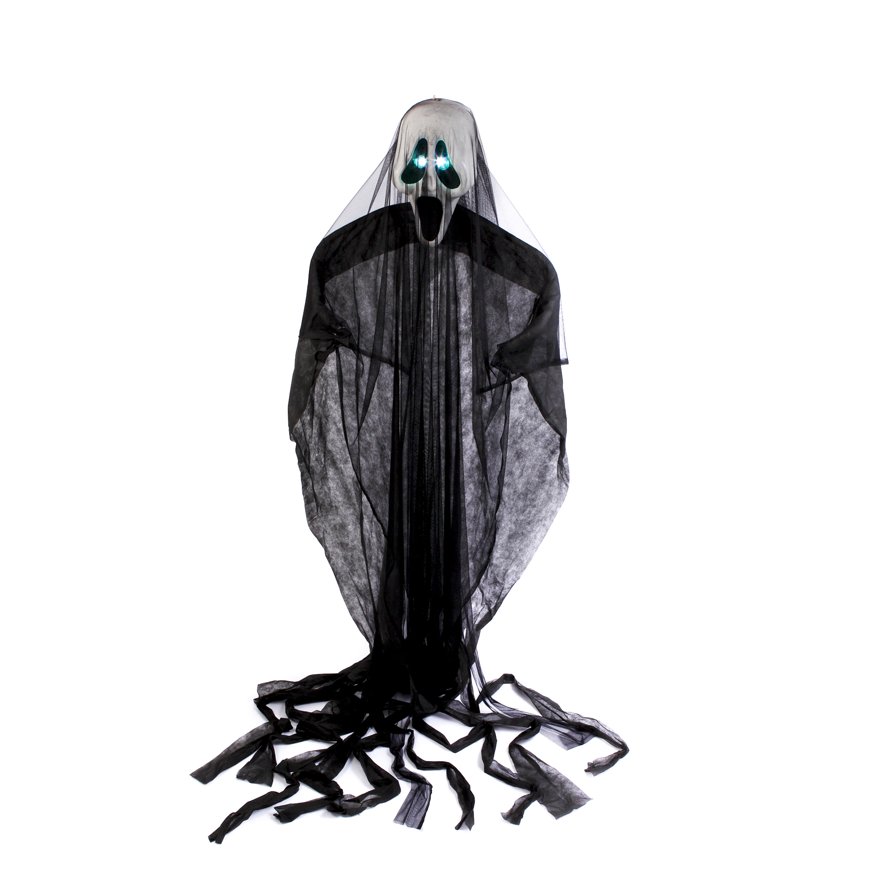 The Holiday Aisle® 10 Foot Lighted Creepy Black Halloween Ghost ...