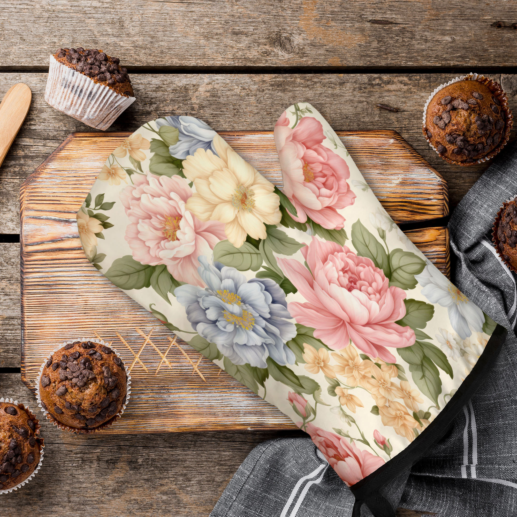 MentionedYou Darling Flora Oven Mitt Cotton Twill | Wayfair