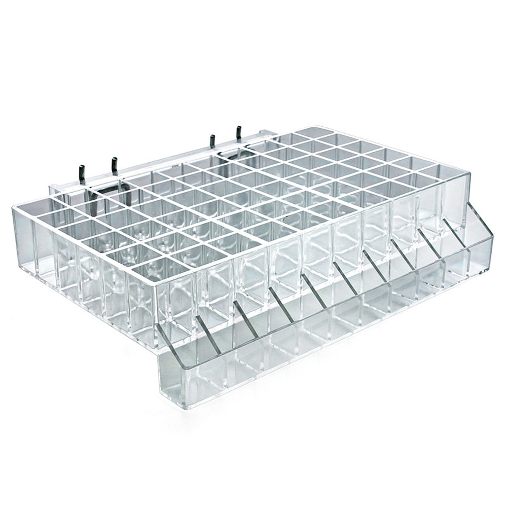 Azar Displays 60-Compartment Tray w/ Tester Tray - square slot .875", 2 ...