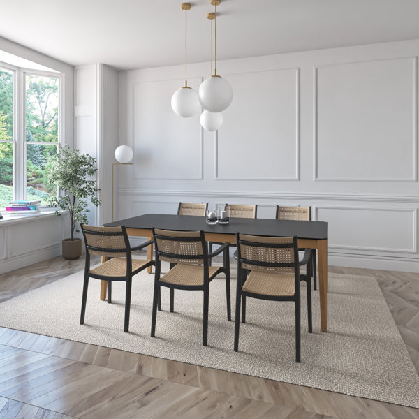 Bay Isle Home Sunbrel Indoor Wood And Resin Dining Set & Reviews | Wayfair