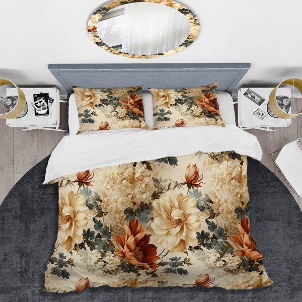 DesignArt Rustic Brocade Elegance Victorian Pattern VI Floral Duvet ...