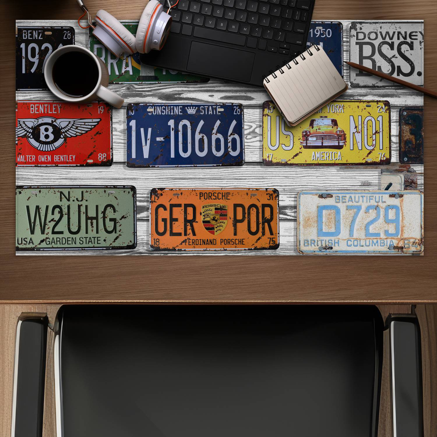 Begin Edition International Inc. Number plates - 14.00"x24.25" Desk mat ...