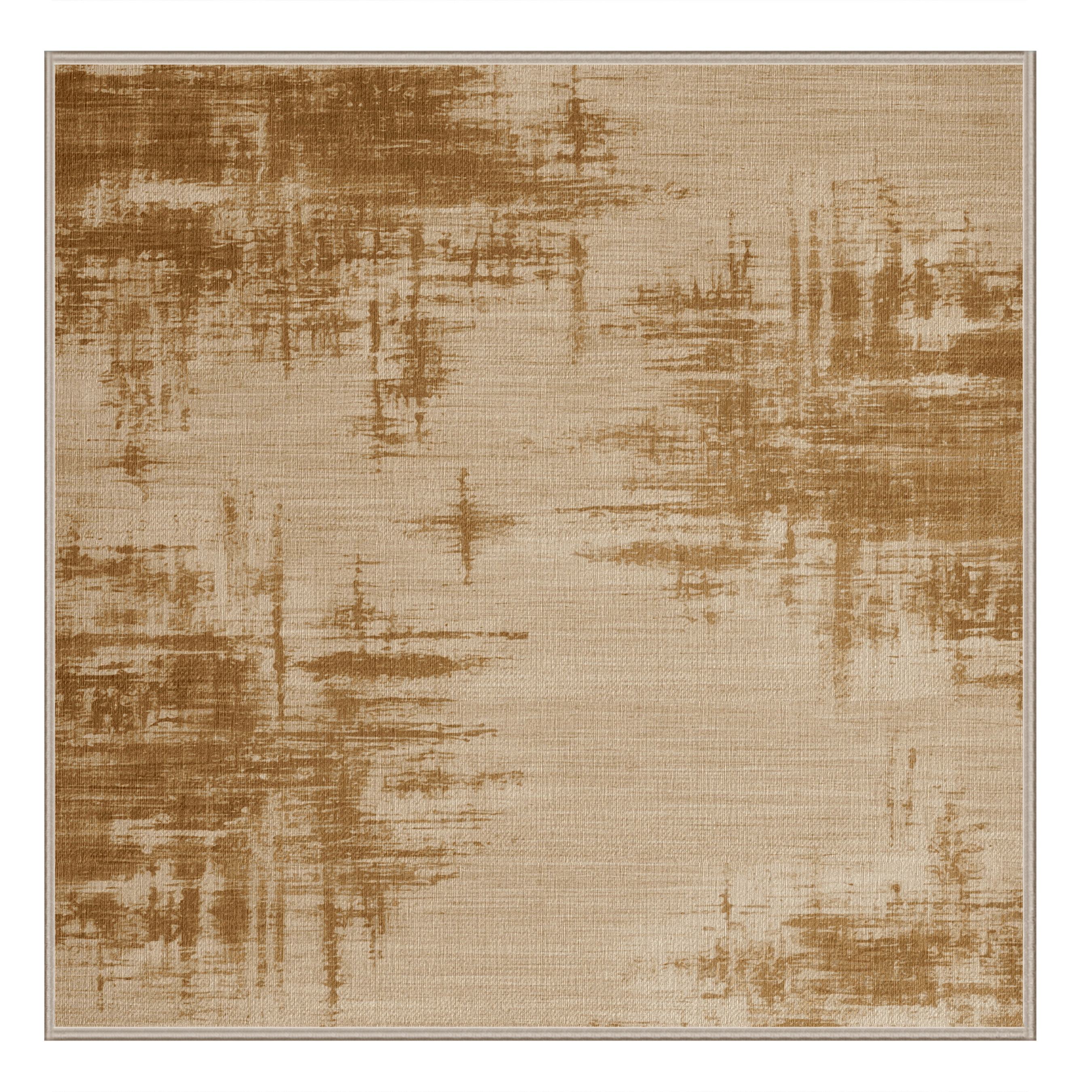 Hokku Designs Machine Washable Abstract Brown Area Rug | Wayfair