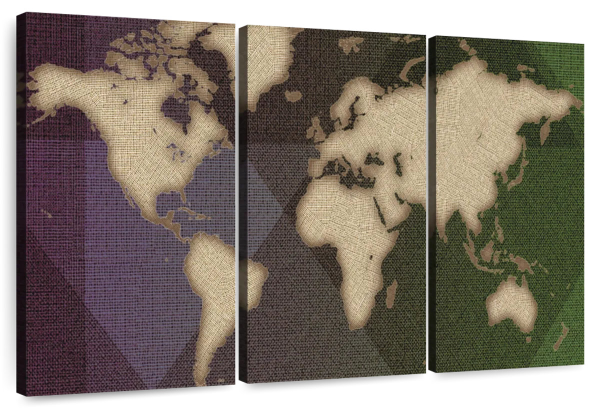 Elephant Stock Flannel World Map - Wayfair Canada