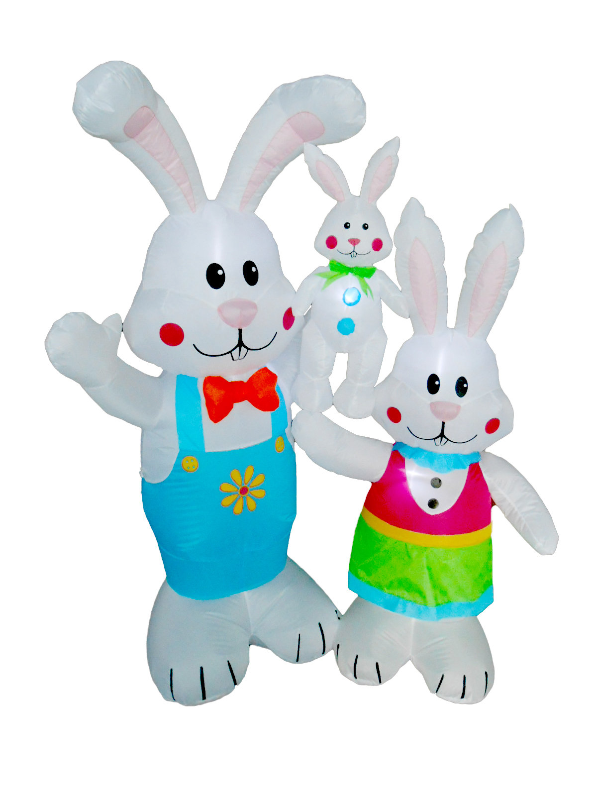 BZB Goods 5 Foot Tall Happy Easter Lighted Inflatable Bunny Rabbit ...