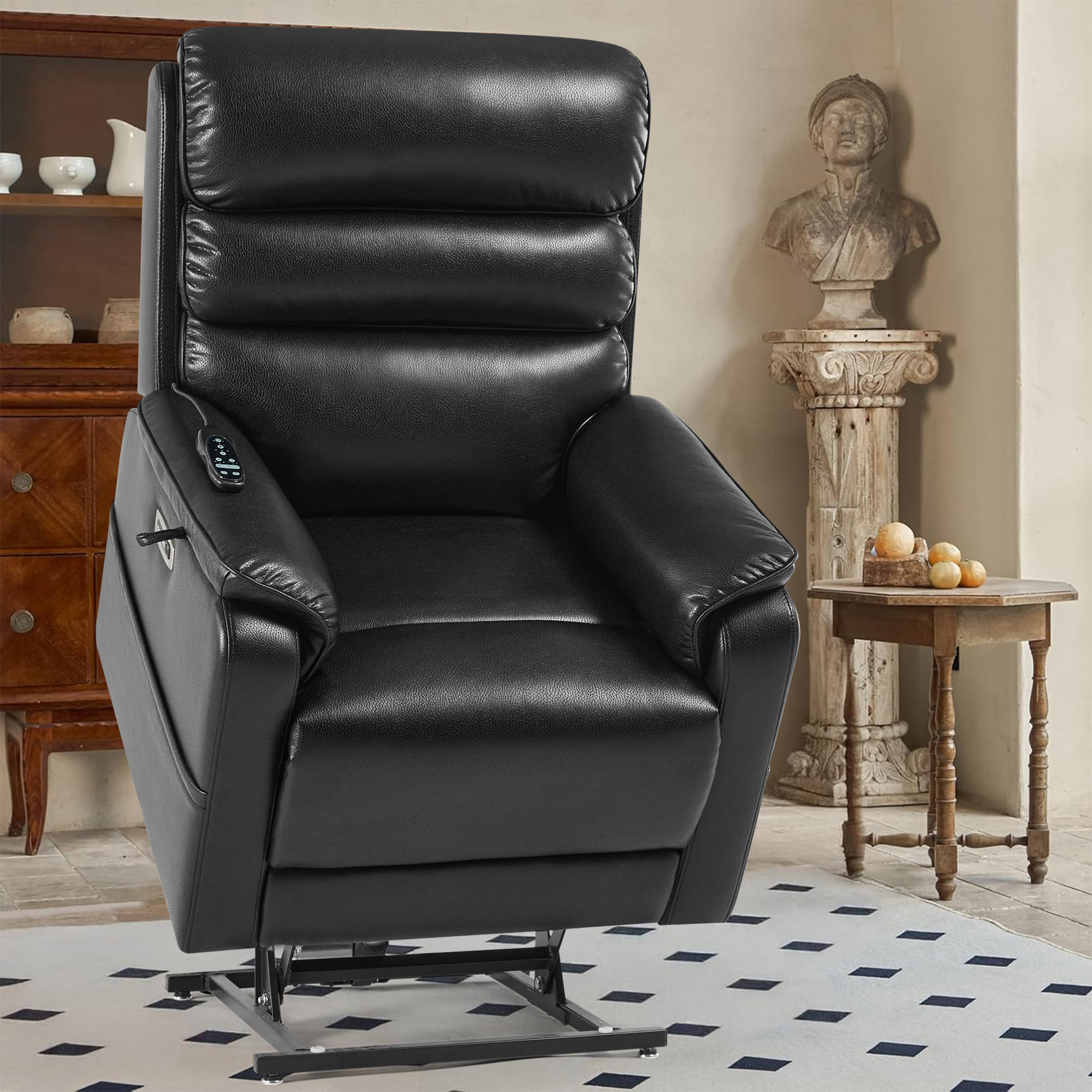 Latitude Run® Breathable Leather Dual Motor Power Recliner with Tpcy-c ...