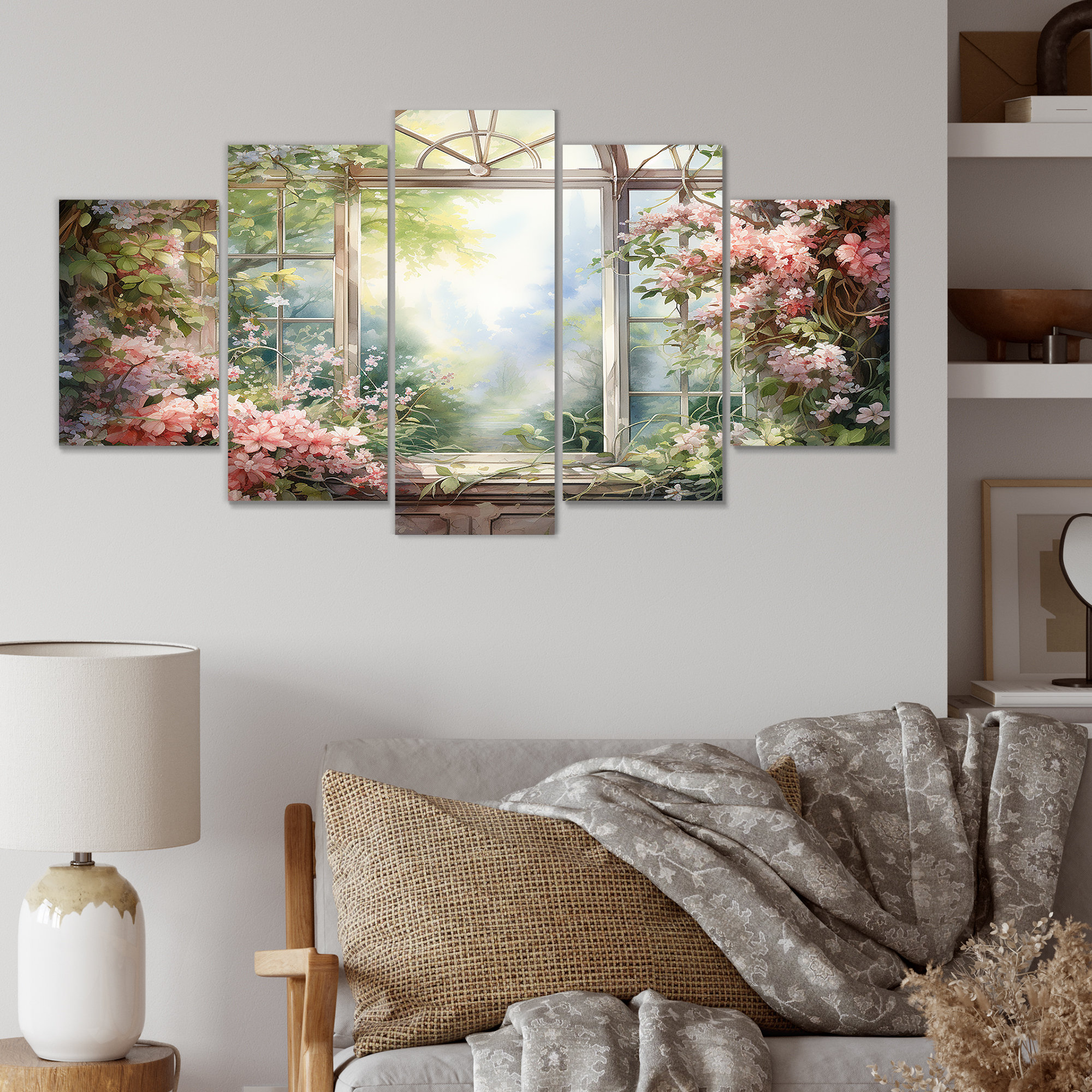 Ophelia & Co. 'Pink Blossoming Country Window Gaze II - Window ...